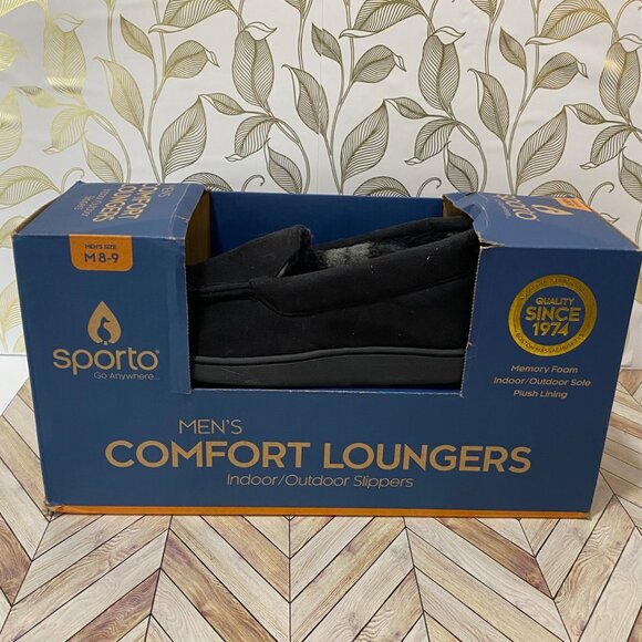 Sporto | Other | Mens Black Sporto Comfort Loungers M89 Memory Foam ...